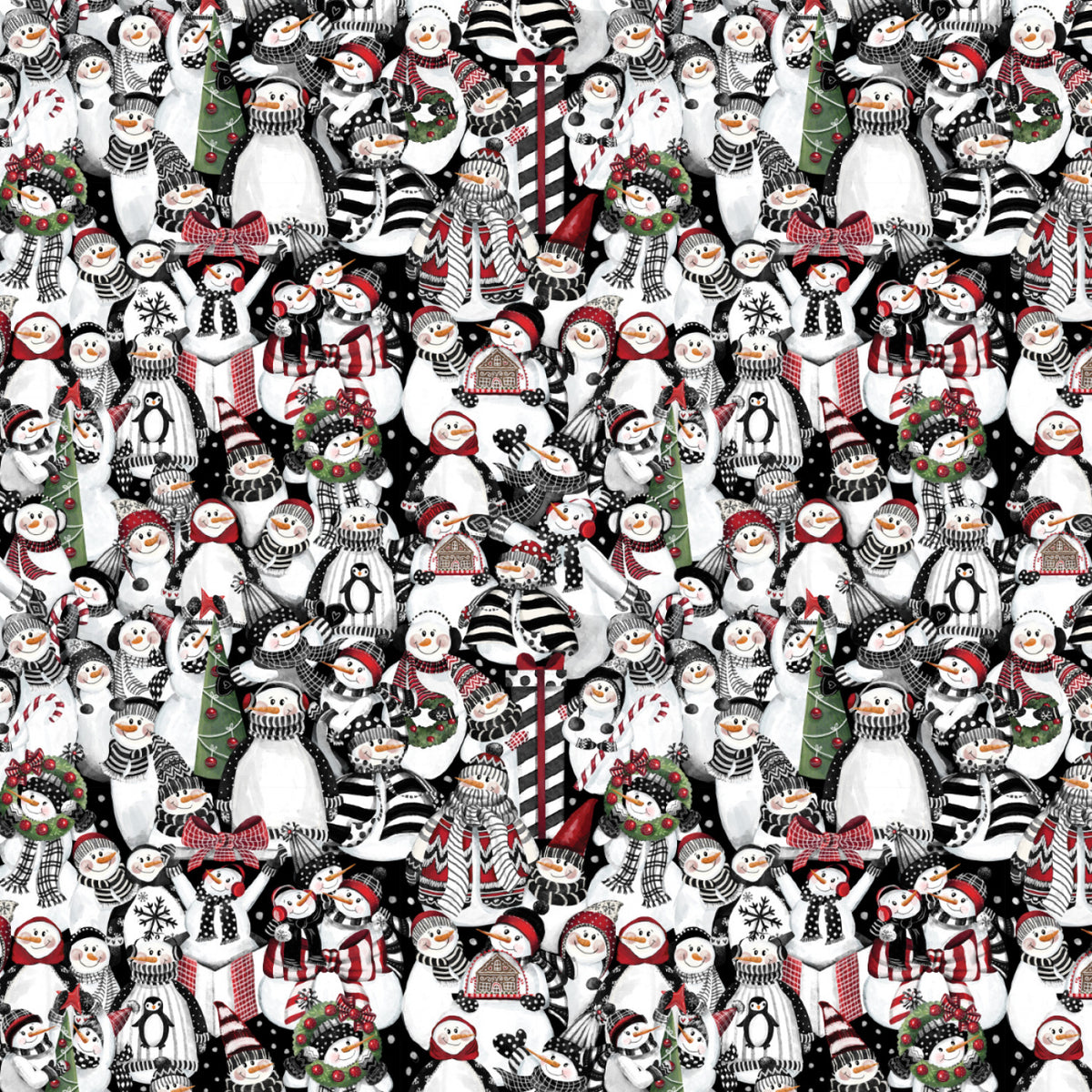 Comfort and Joy Snowmen Party by Pam Vale for Camelot Fabric 49230101- – Blissfully Warm Fabric