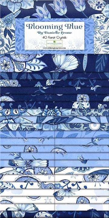 Blooming Blue Precut 2 1/2-inch Strip Pack by Danielle Leone for Wilmi ...