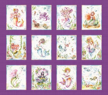 Enchanted Seas Mermaid Panel 36x44 by Sillier Than Salley Designs for ...