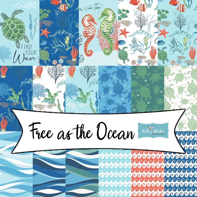 Free as the Ocean Layer Cake Precut 10-inch Squares by Lisa Audit for ...