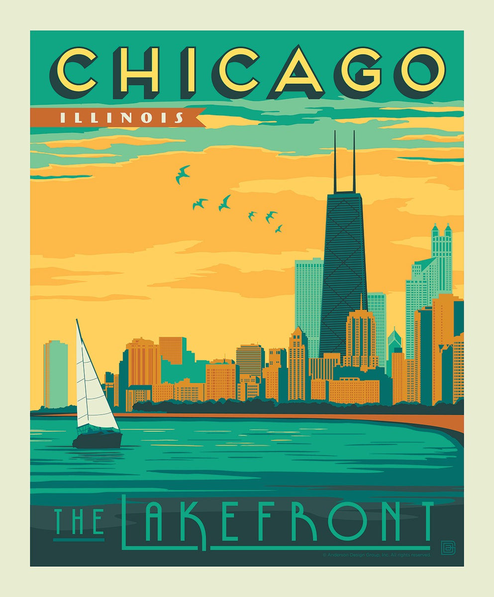 Destinations - Chicago Panel - 36 x 44 - P10160R-CHIC - Anderson Desig ...