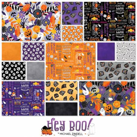 Hey Boo - 10 inch squares 42 pieces - TSQ0418 - Michael Zindell - Clot ...